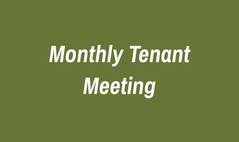 Monthly Tenant Meeting - FDC